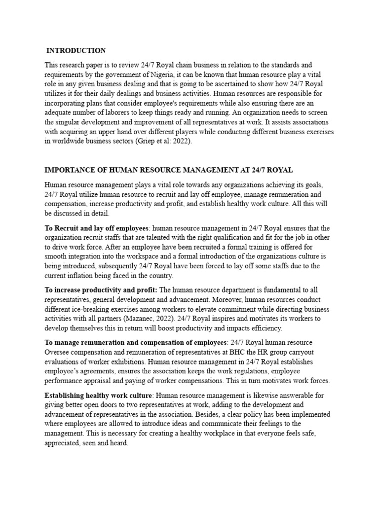 Human Resource 1 | PDF | Human Resource Management | Employment