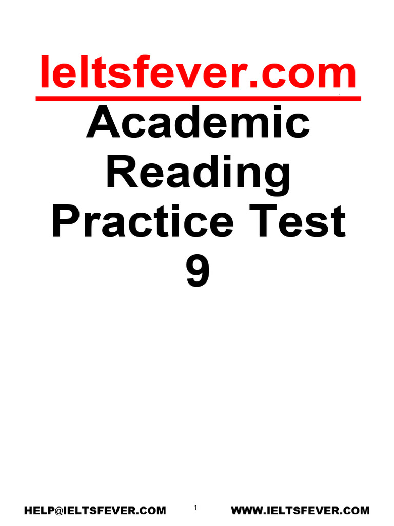 Ieltsfever Academic Reading Practice Test 9 PDF | PDF