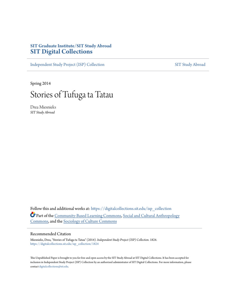 Stories of Tufuga Ta Tatau | PDF | Foreign Language Studies