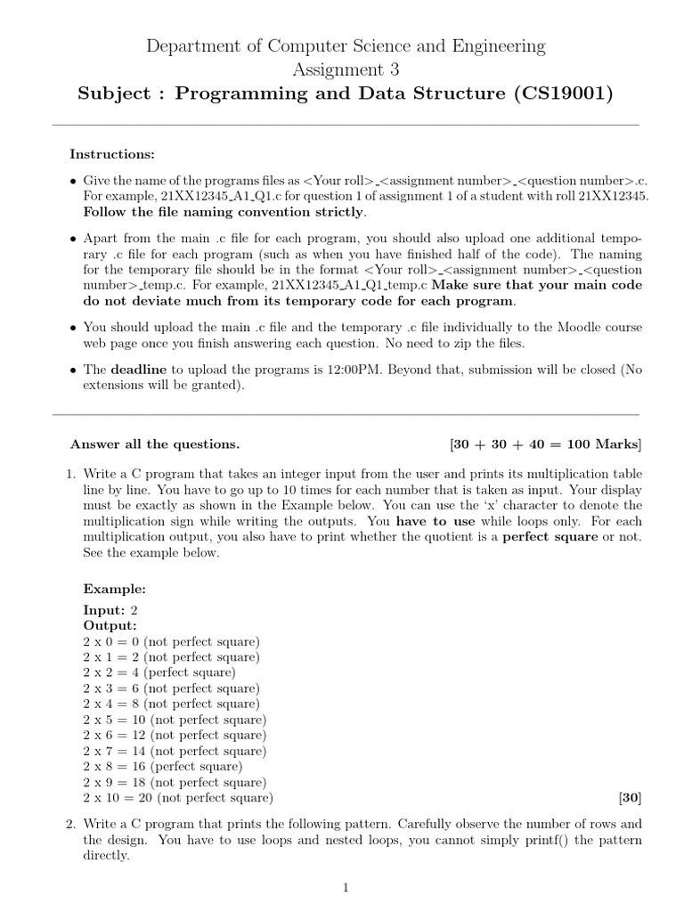 C Programming Assignment Guidelines | PDF | Numbers | Prime Number
