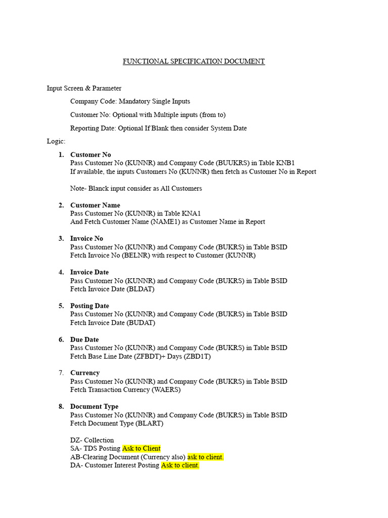 Customer Ageing Report FSD | PDF | Invoice | Computing