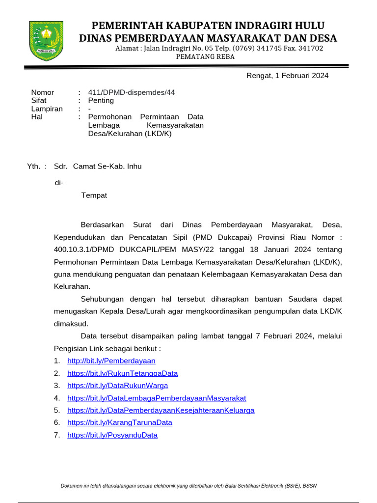 Permohonan Data LKD.K | PDF