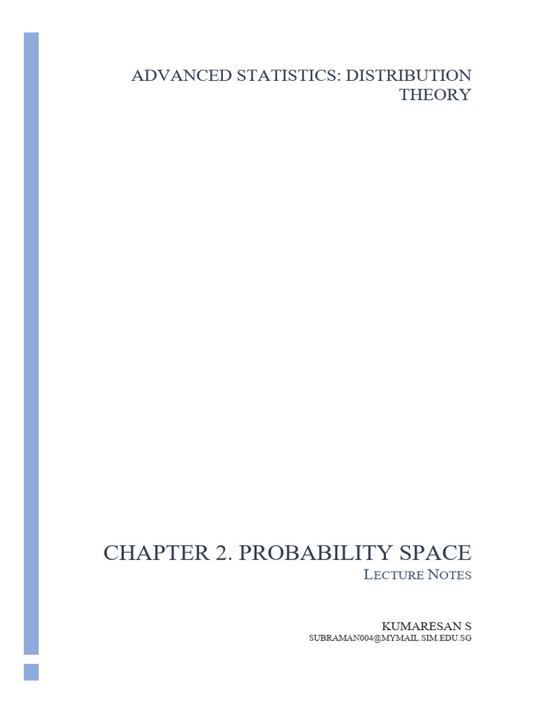 Chapter 2 Probability Space 2 | PDF