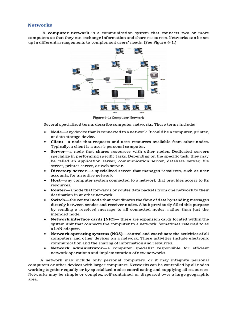 ICT 1 Networks | PDF