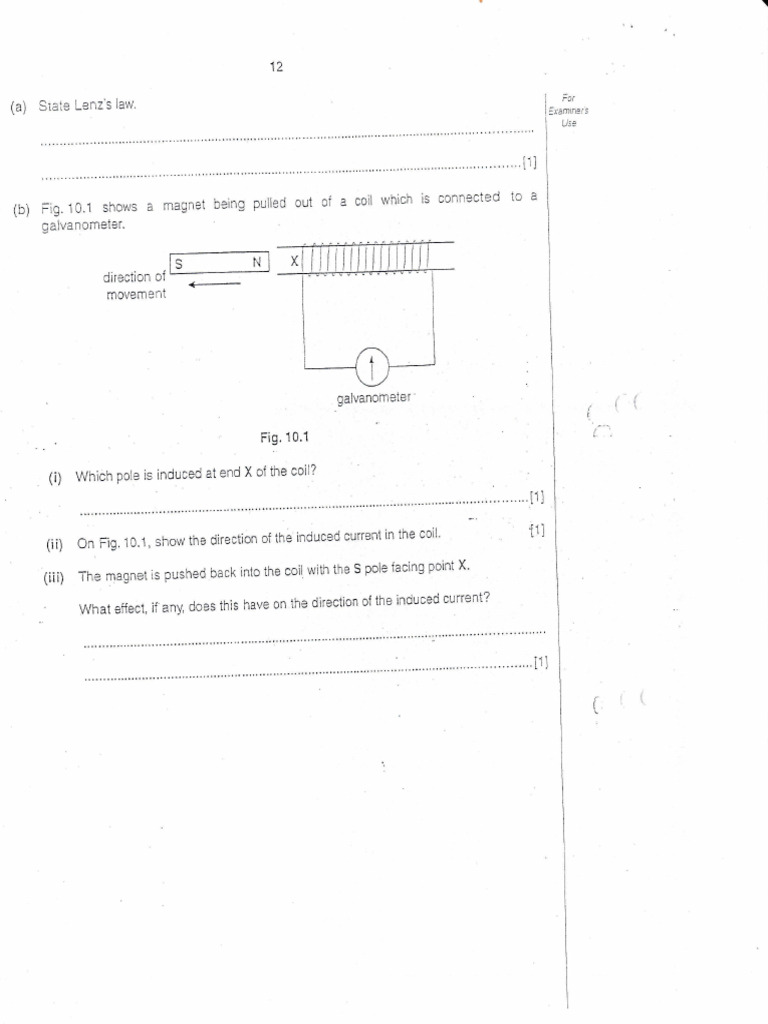 Bgcse Paper 3 Electro Magnetic Effects | PDF