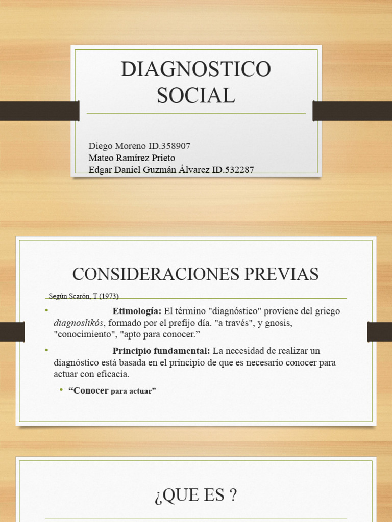 Diagnostico Social | PDF | Teoría | Experiencia