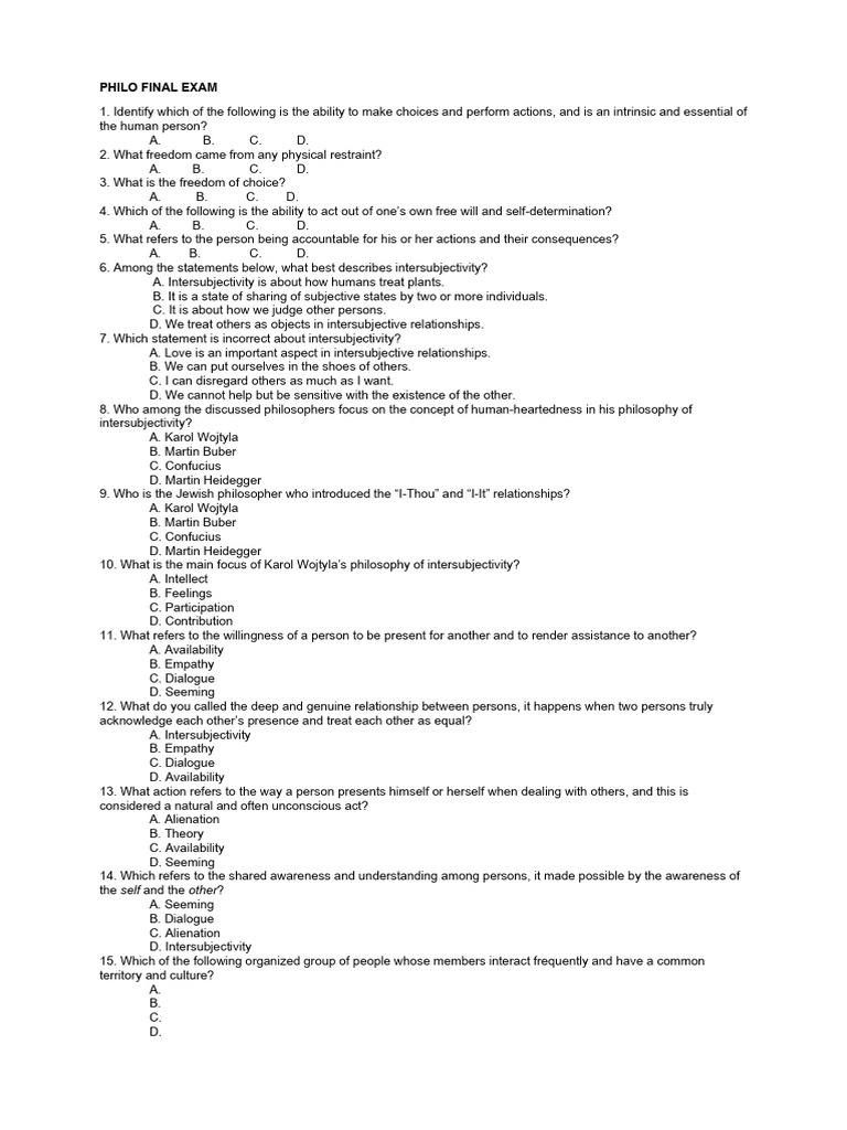 exam in philo | PDF