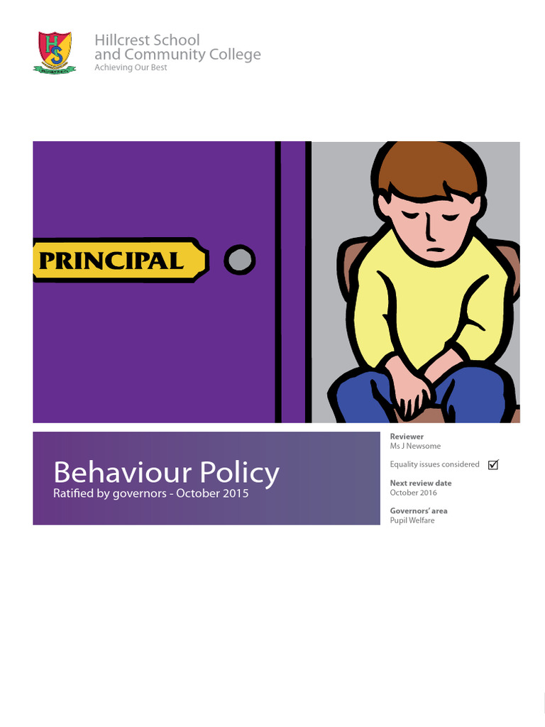 Hillcrest School Behaviour Policy - Oct15 | PDF