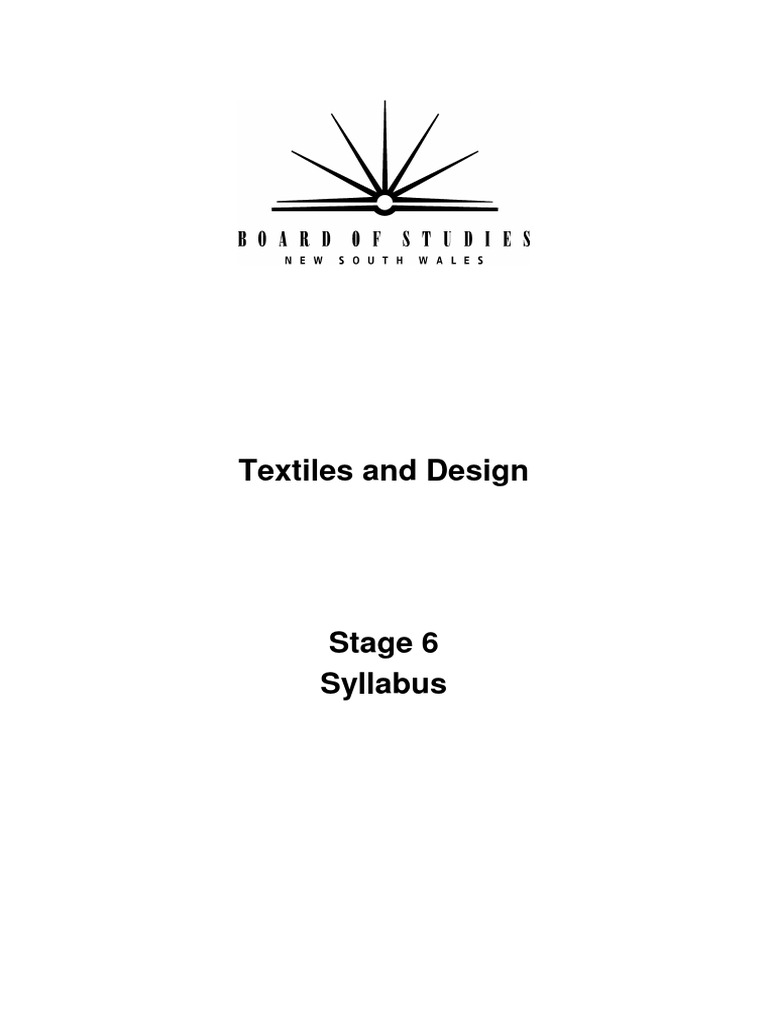 Textiles Design st6 Syl+textiles | PDF | Textiles | Yarn