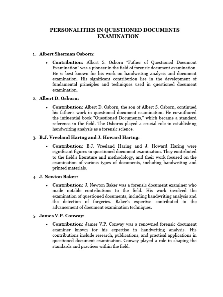 PERSONALITIES-IN-QUESTIONED-DOCUMENTS-EXAMINATION | PDF | Document | Science