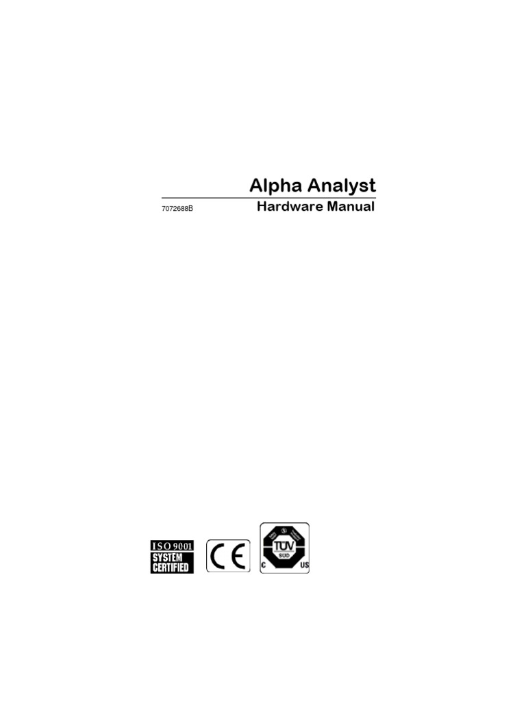Alpha Analyst Hardware Manual | PDF | Software Release Life Cycle ...