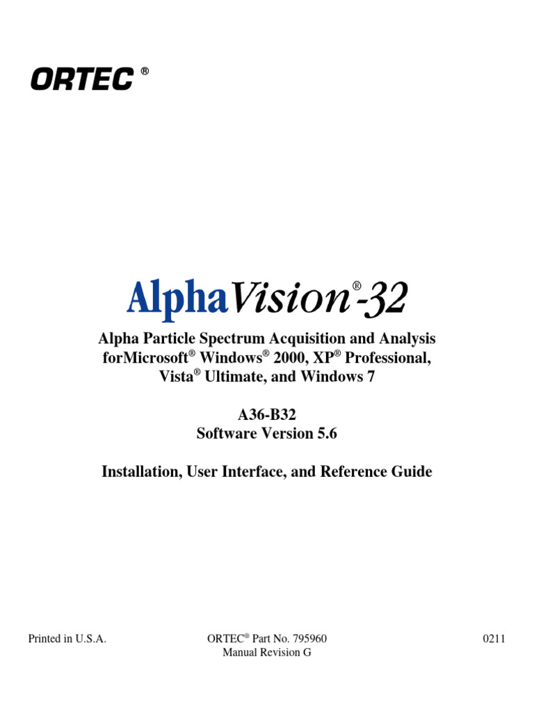 Alpha Vision 32 Manual | PDF
