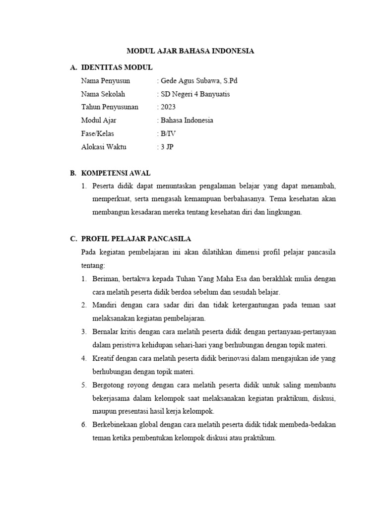 Modul Kls 4 Konservasi Air Pdf