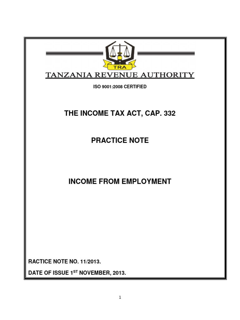 Practice Note No 11 Income From Employment | PDF