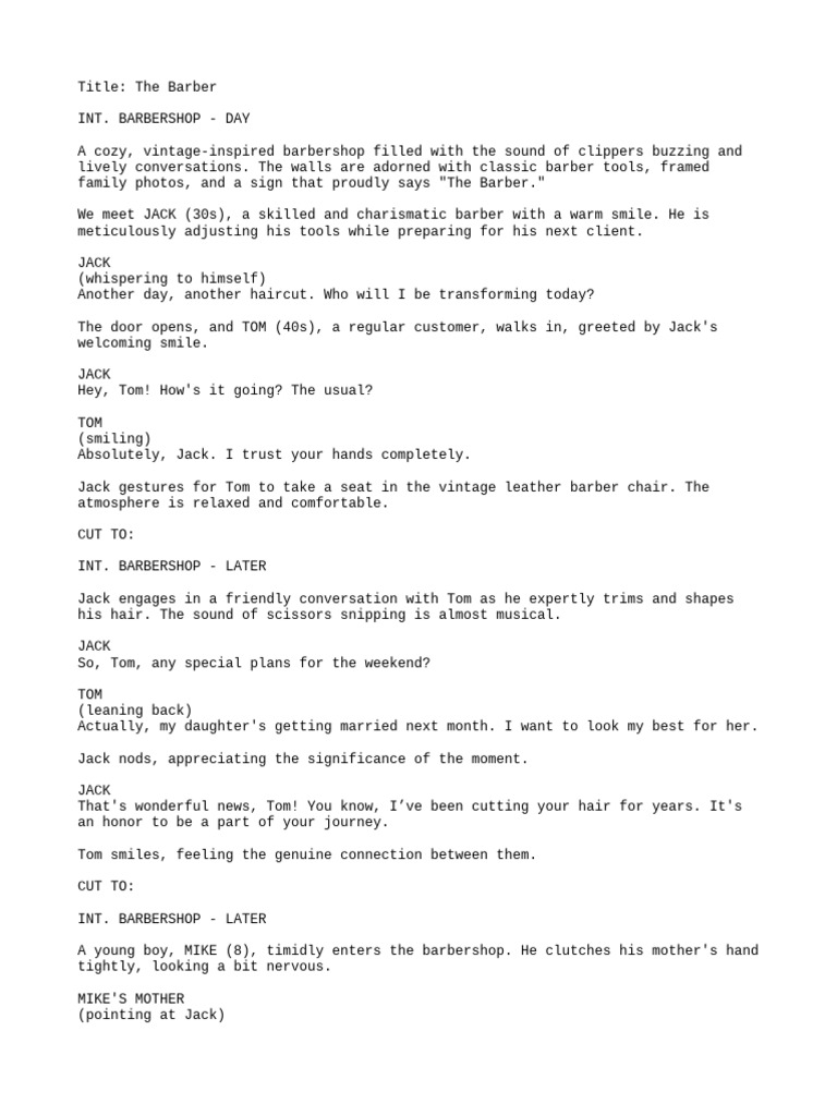 Title The Barber | PDF