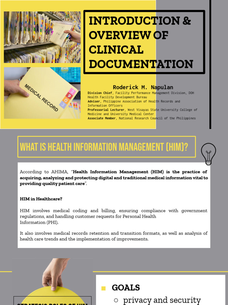 Overview of Clinical Documentation Improvement | PDF | Medical Record ...