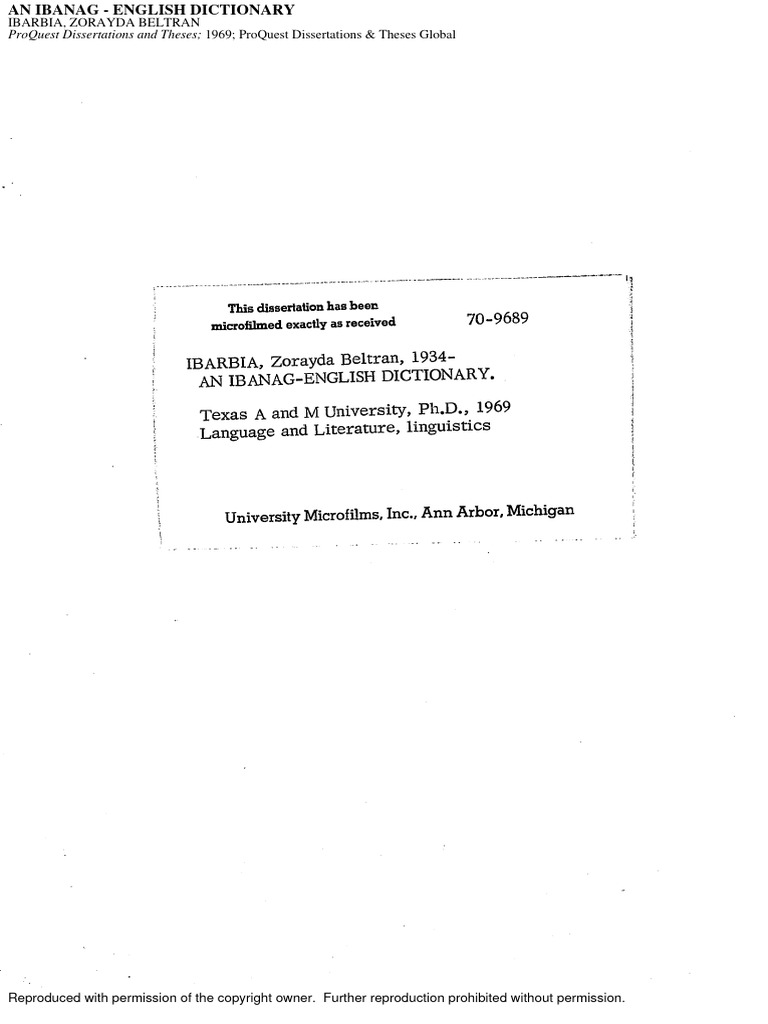 Ibanag English Dictionary (Ibarbia) | PDF