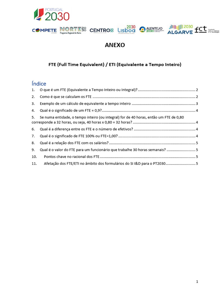 002_Guia - Full Time Equivalent (FTE)_ETI | PDF | Tempo | Gestão de recursos humanos