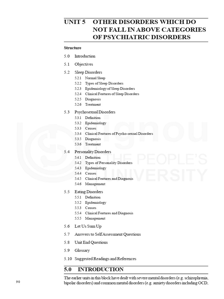 Unit 2& 3 and 4 | PDF | Sleep | Mental Disorder Unit 2& 3 and 4 | PDF | Sleep | Mental Disorder