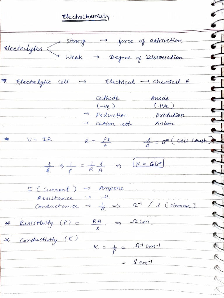 Electrochemistry Pdf Electrical Engineering Chemical Substances