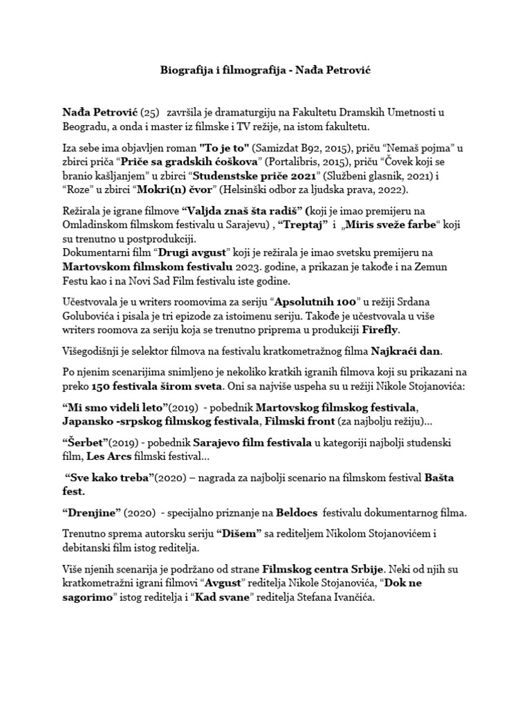 Duža Biografija | PDF