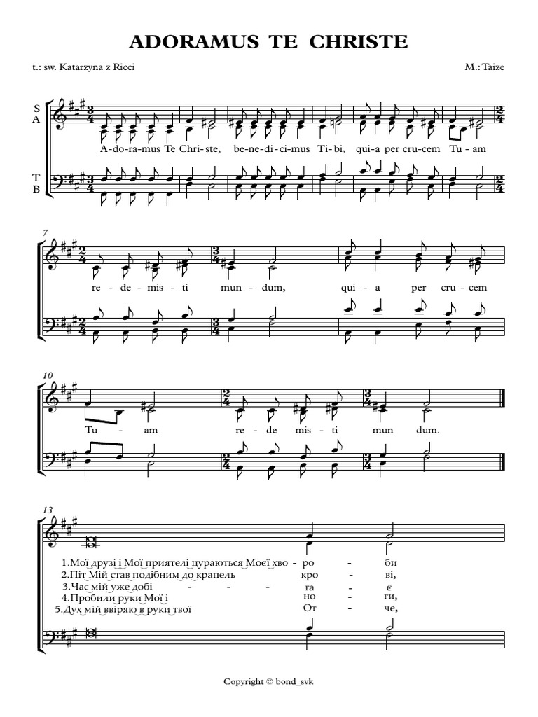 Adoramus Te Christe | PDF