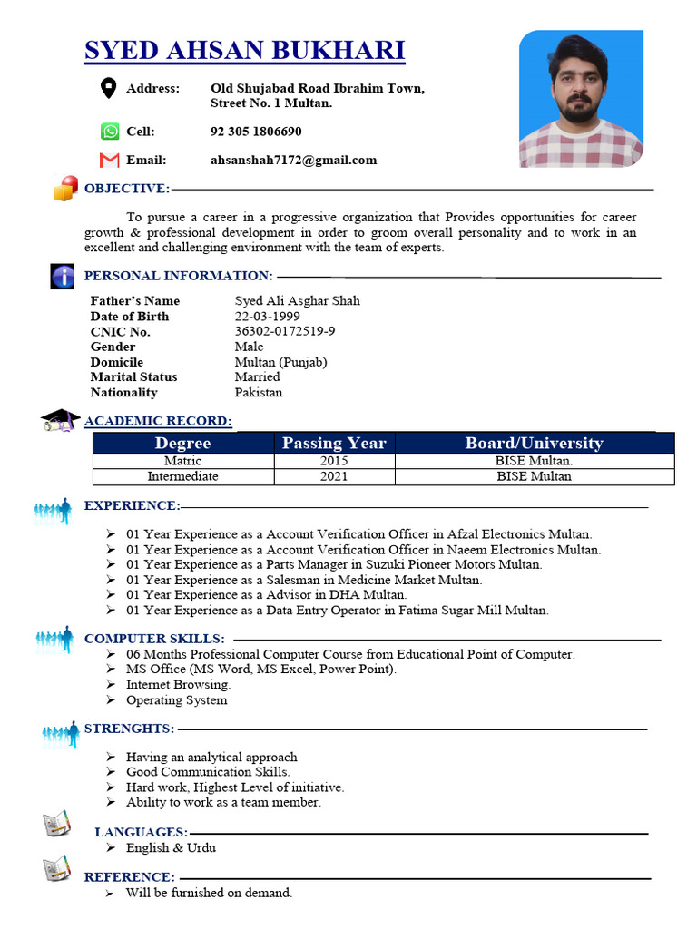 Syed Ahsan Bukhari | PDF