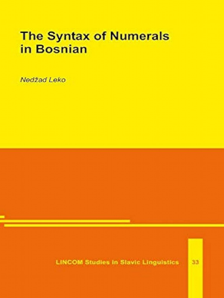 Syntax of Bosnian Numerals | PDF | Adjective | Grammatical Number