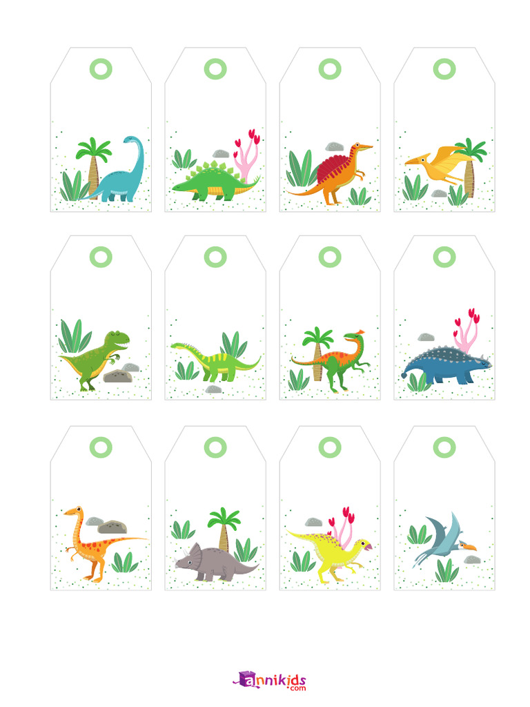 Printable Dino Etiquettes | PDF
