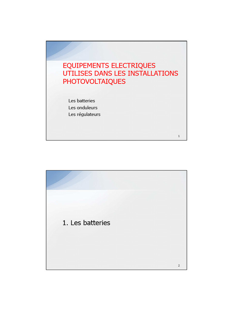 c5 Équipements Électriques Installation | PDF