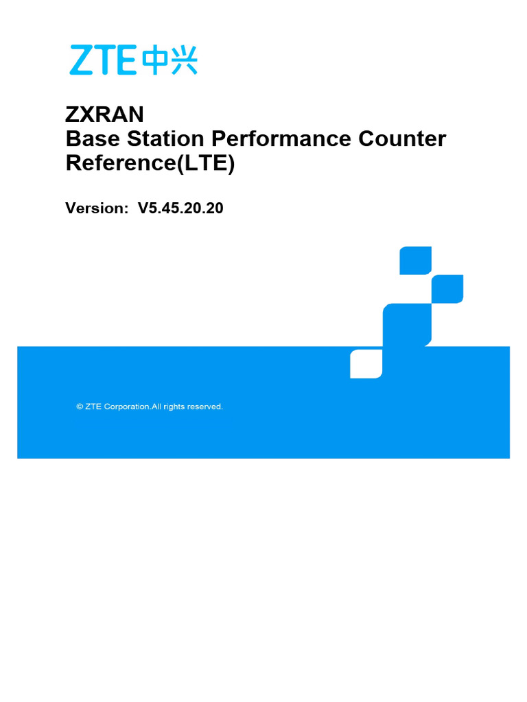 Base Station Performance Counter Reference (LTE) | PDF