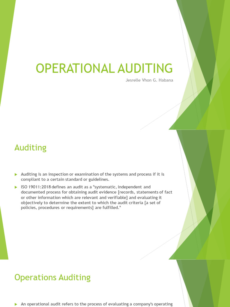 Operational Auditing | PDF