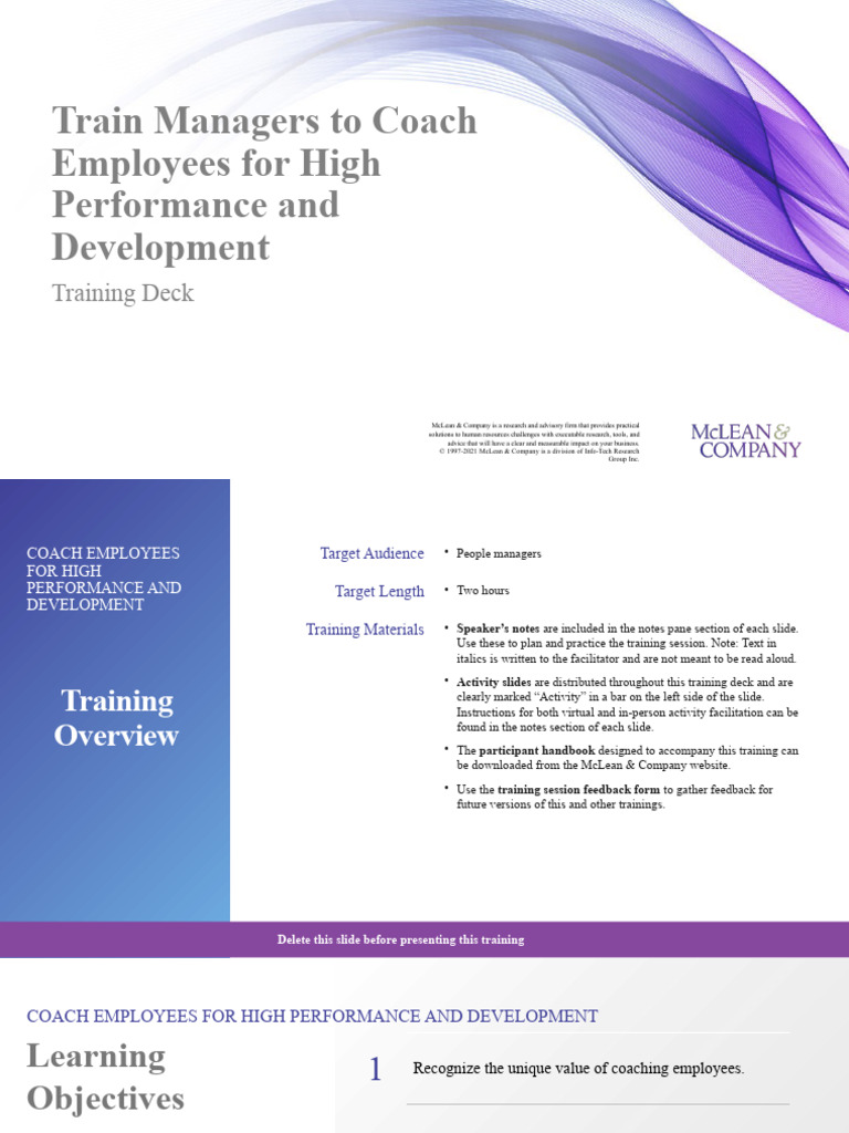 Coaching for Employee Development | PDF | Employee Retention ...