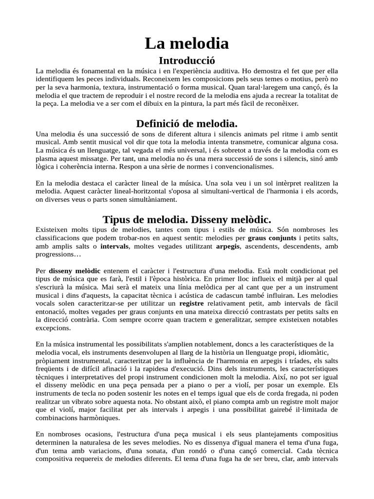 La Melodia | PDF