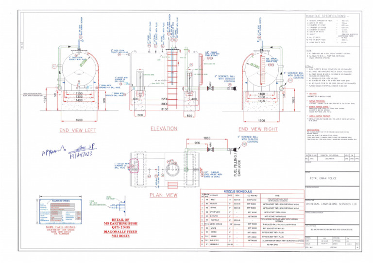 5KL Bulk Tank - Approval | PDF
