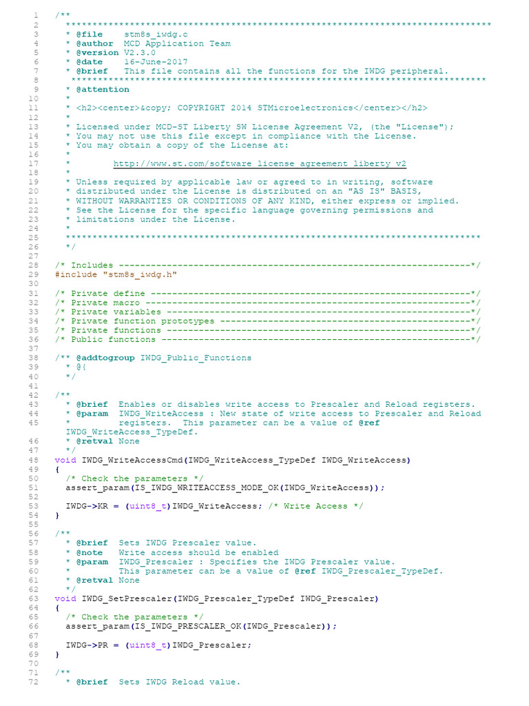 Iwdg | PDF | Parameter (Computer Programming) | License