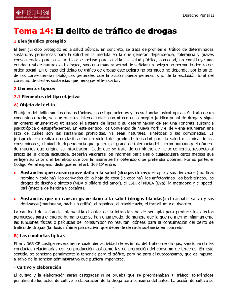 Tema 14 | PDF | Comercio ilegal de drogas | La dependencia de sustancias