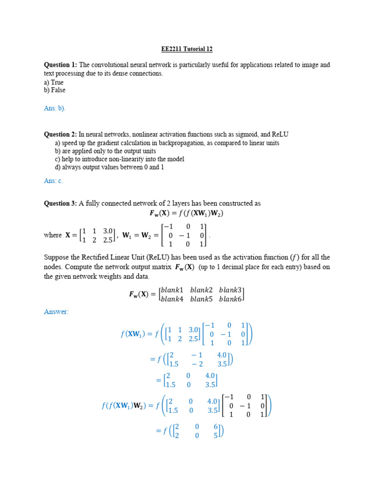 Tutorial12 Q&A | PDF