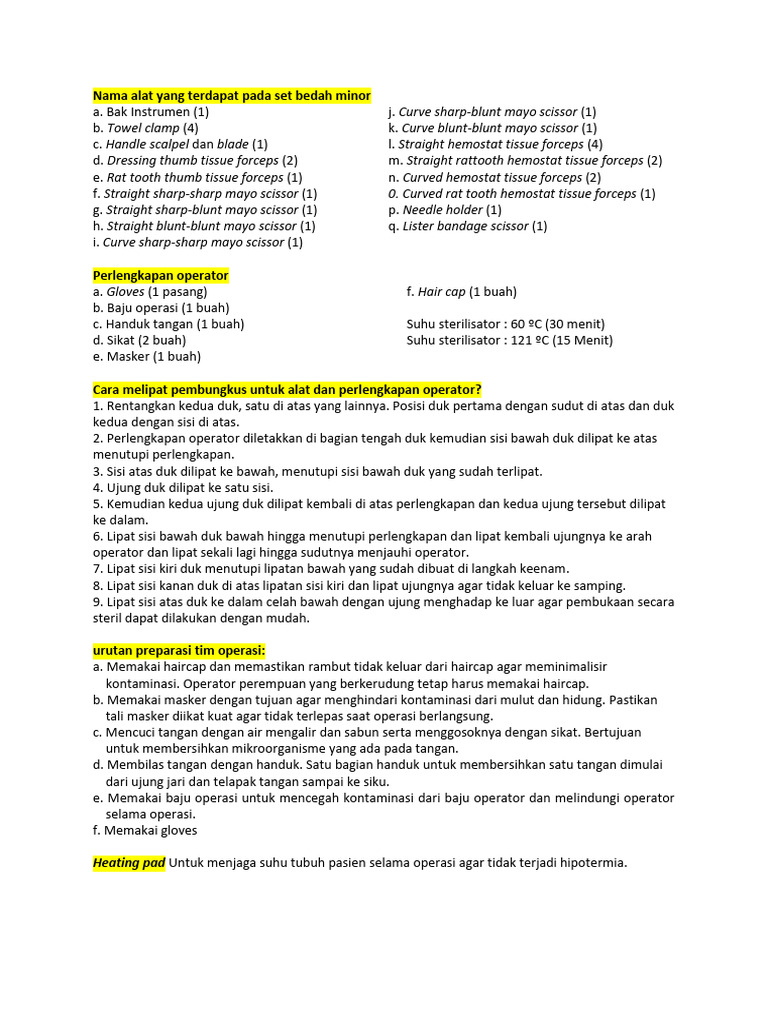 Belajar Tentir Operasi Oh | PDF