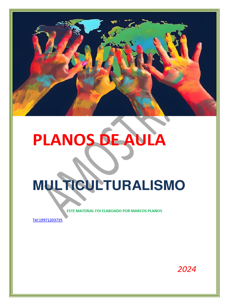 Planos de Aula Multiculturalismo 2024 | PDF | Sociologia | Diversidade ...