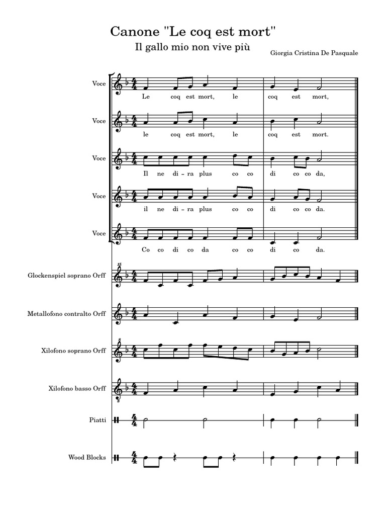 Canone Le Coq Est Mort | PDF
