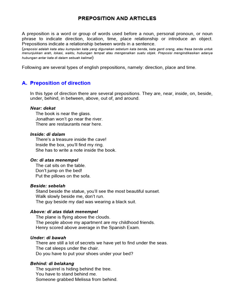 Preposition and Articles | PDF | Grammatical Number | Linguistic Typology