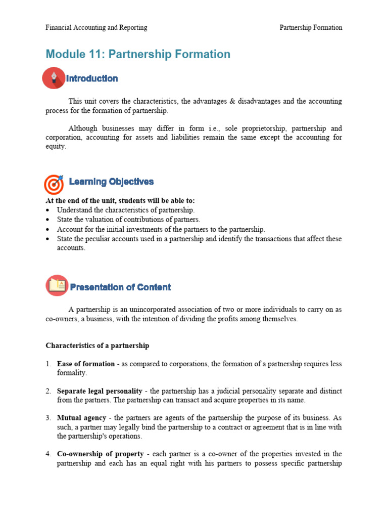 Partnership Formation and Accounting Basics | PDF | Debits And Credits ...