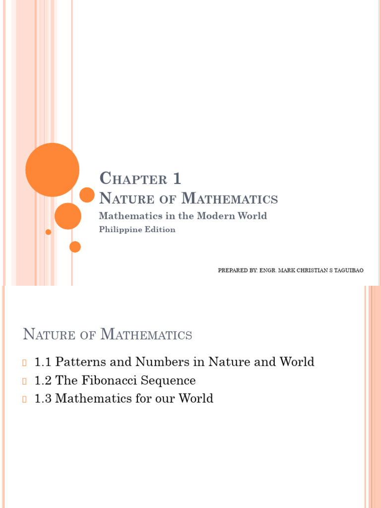 Chapter 1 Nature of Mathematics | PDF