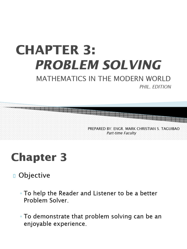 CHAPTER 3 Problem Solving | PDF | Inductive Reasoning | Reason