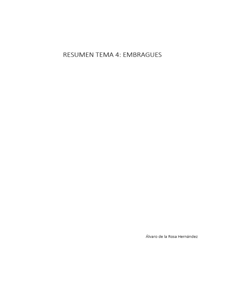 Resumen Tema 4 Embragues | Descargar gratis PDF | Embrague | Transmisión automática