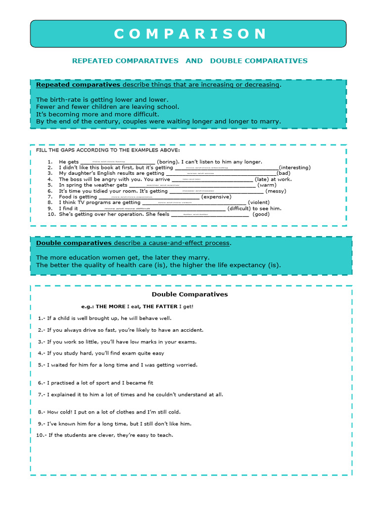 Double Comparative | PDF