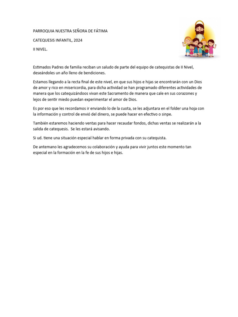 Circular Padres de Familia | PDF | Derecho | Religión y espiritualidad