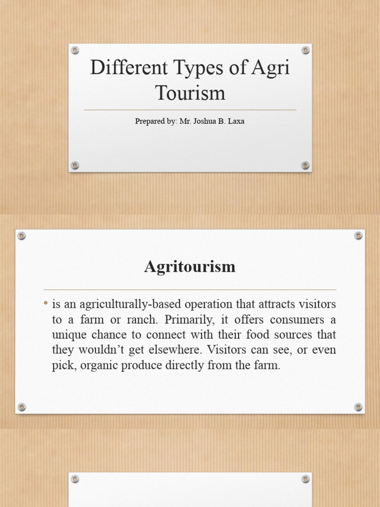 Different Types of Agri Tourism | PDF | Farms | Hunting