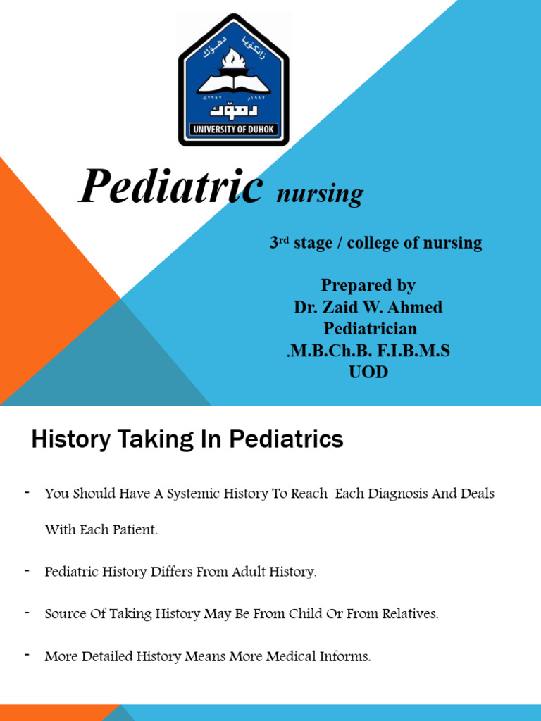 Pediatric History Taking Essentials | PDF | Childbirth | Pregnancy